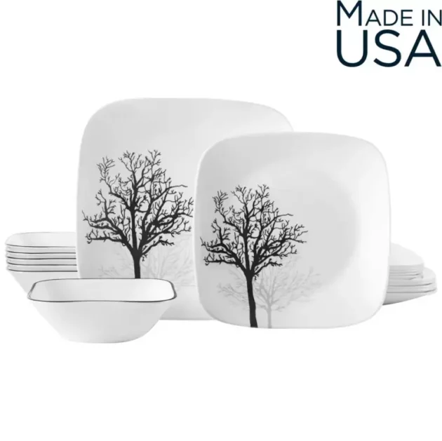 סט צלחות קורנינג 12 חלקים, Timber Shadows - מבית Corelle® Corning ...
